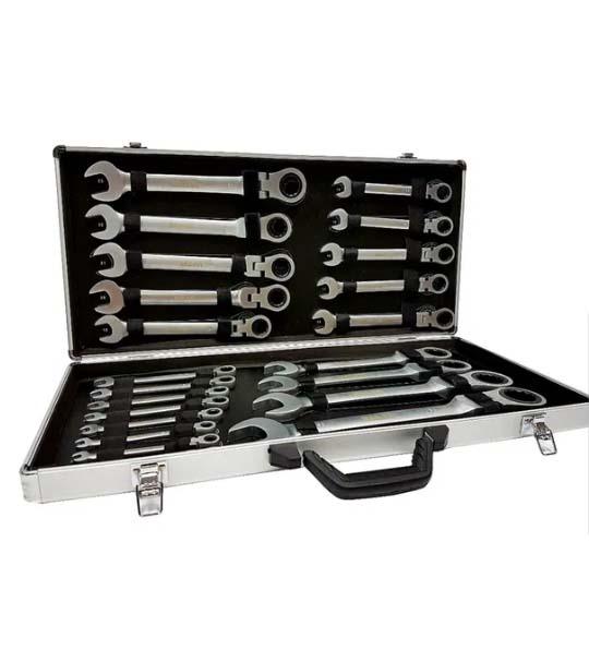 Trusa chei combinate cu clichet articulate 22 piese 6 la 32 mm Profi ...